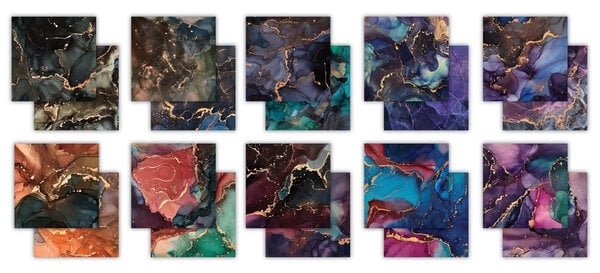 Craft Consortium 6x6 Paper Pad - Ink Drops Midnight