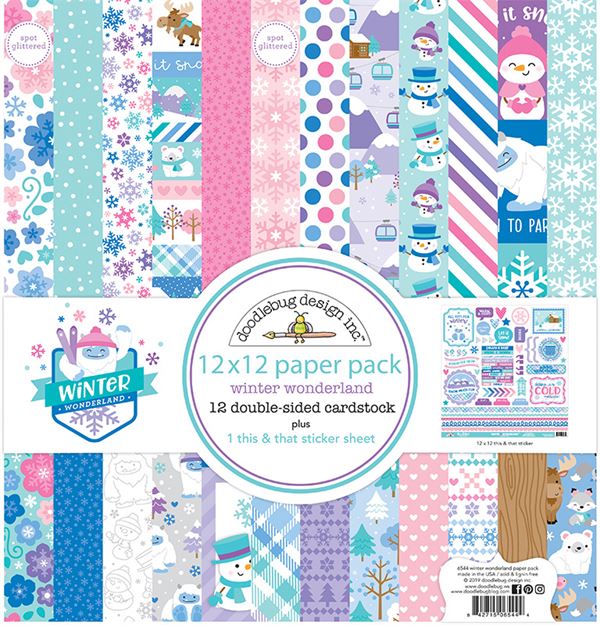 Doodlebug Design Paper PACK 12x12 - Winter Wonderland