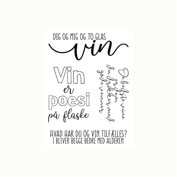 Gitte's Eget Design Clearstamp Set - Vin