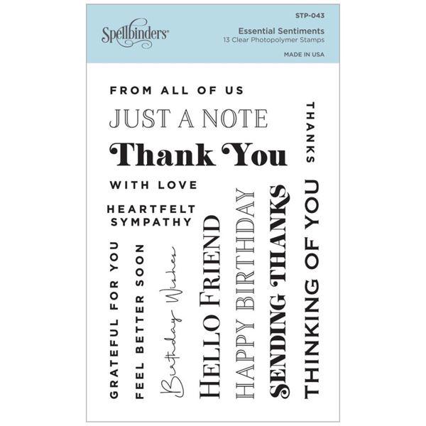 Spellbinders Clear Stamps - Essential Sentiments