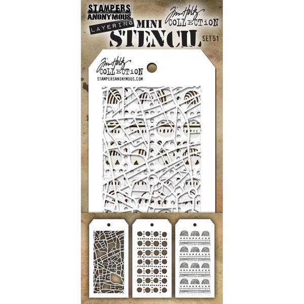Tim Holtz MINI Stencil Set - #51